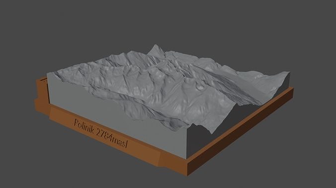 Polinik mountain range 3D model 3D printable | CGTrader