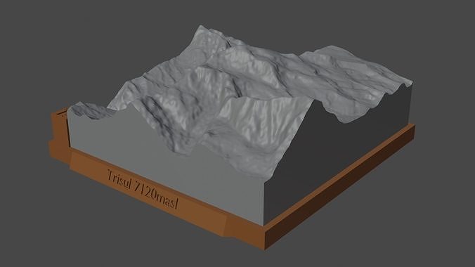 Trisul mountain 3D model 3D printable | CGTrader
