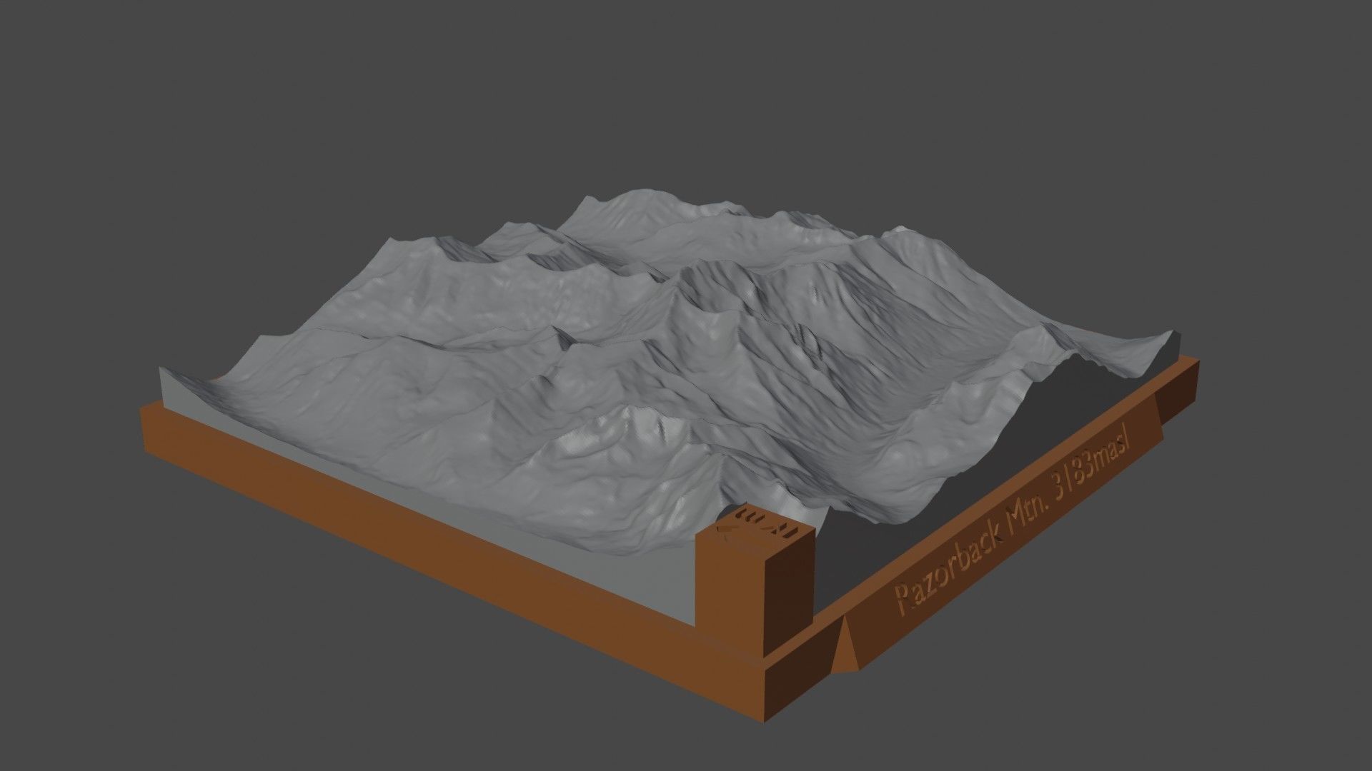 Razorback Mtn 3D model 3D printable | CGTrader