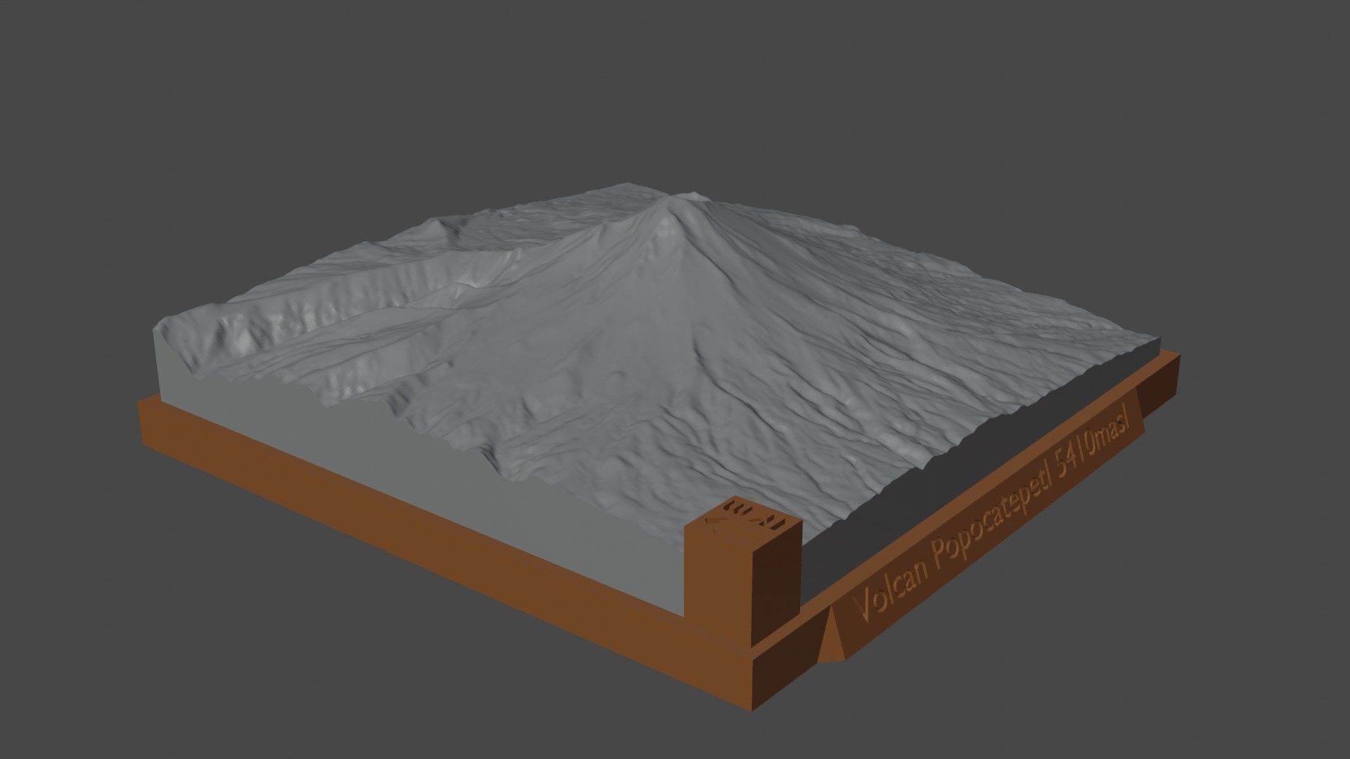 Volcan Popocatepetl 3D model 3D printable | CGTrader