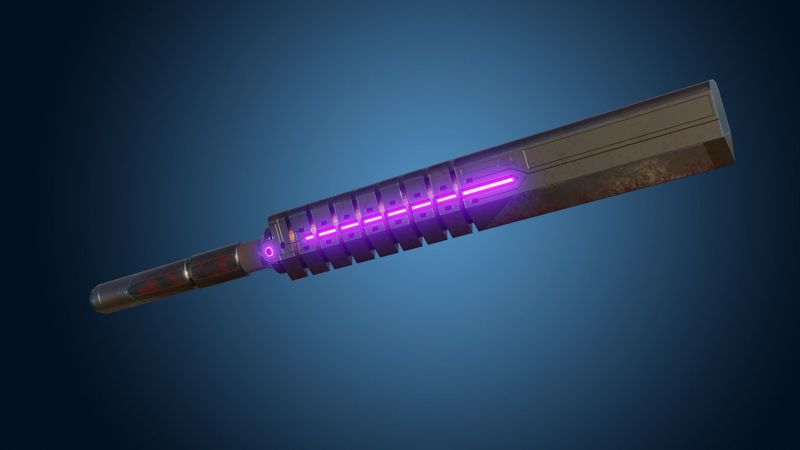 3D model Energy Baton-Sword Low-Poly PBR Textures VR / AR / low-poly ...