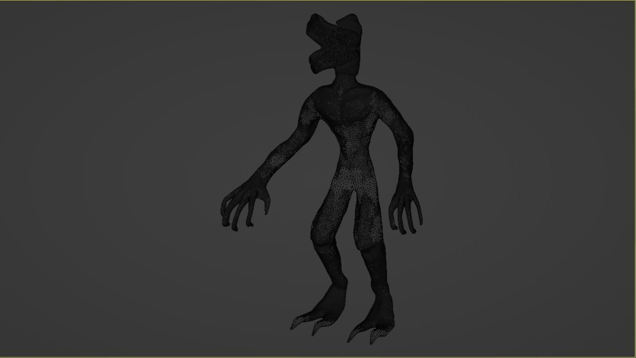 Demogorgon creature with long arms and legs 3D model rigged | CGTrader