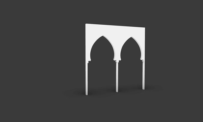 arch 1 three arches free 3D model | CGTrader