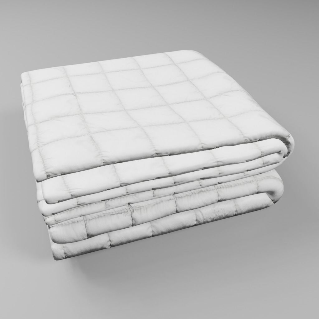 White blanket folded free 3D model | CGTrader