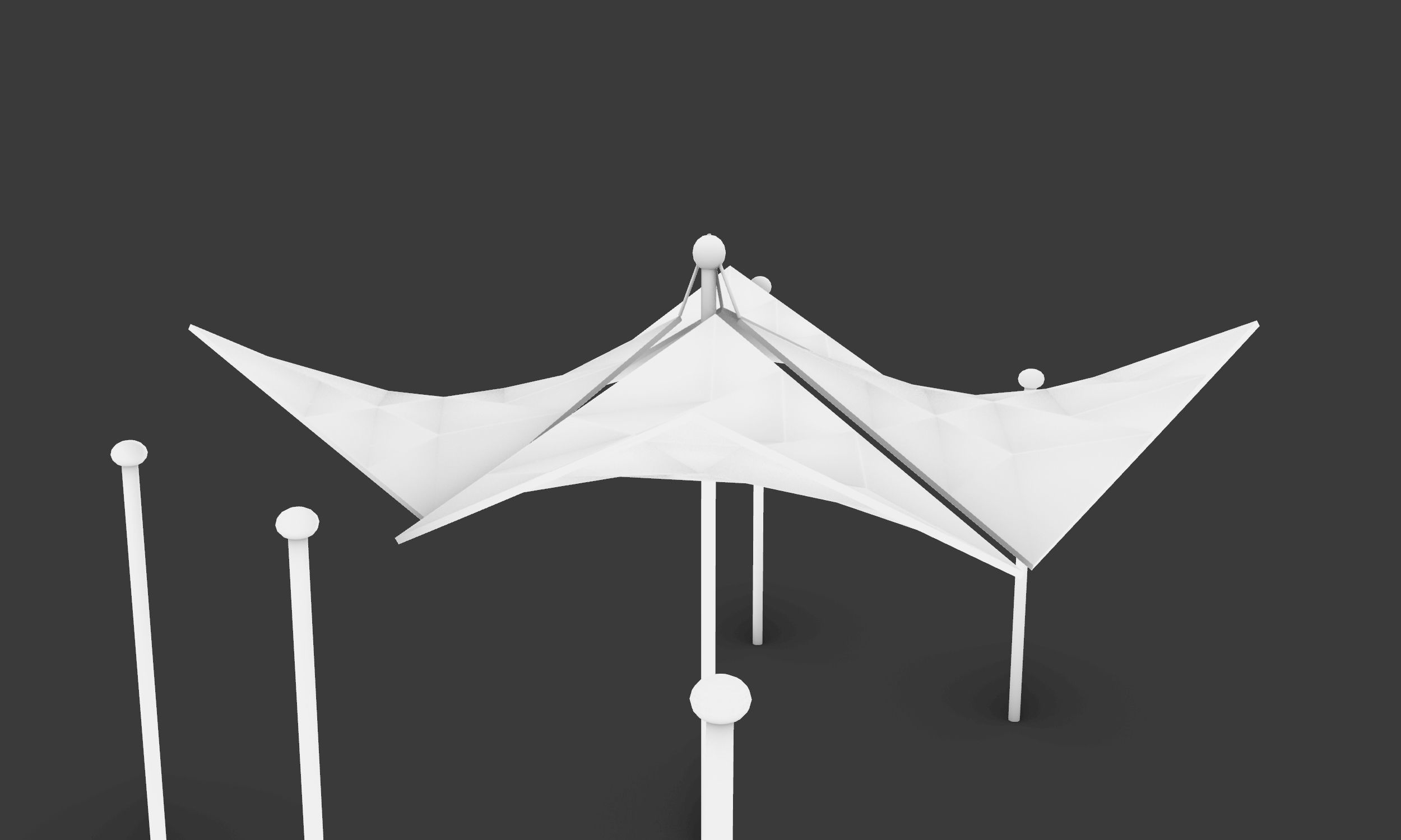 Shade triangular structure free 3D model | CGTrader