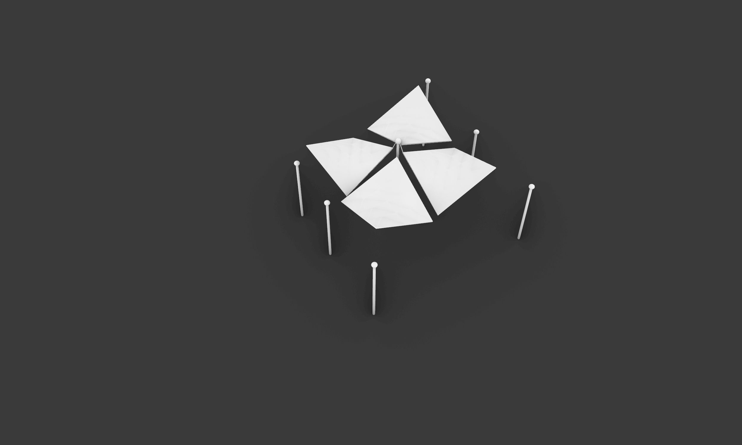 Shade triangular structure free 3D model | CGTrader
