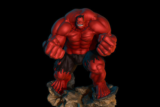Red Hulk 3D Model Ready to Print STL 3D model 3D printable | CGTrader