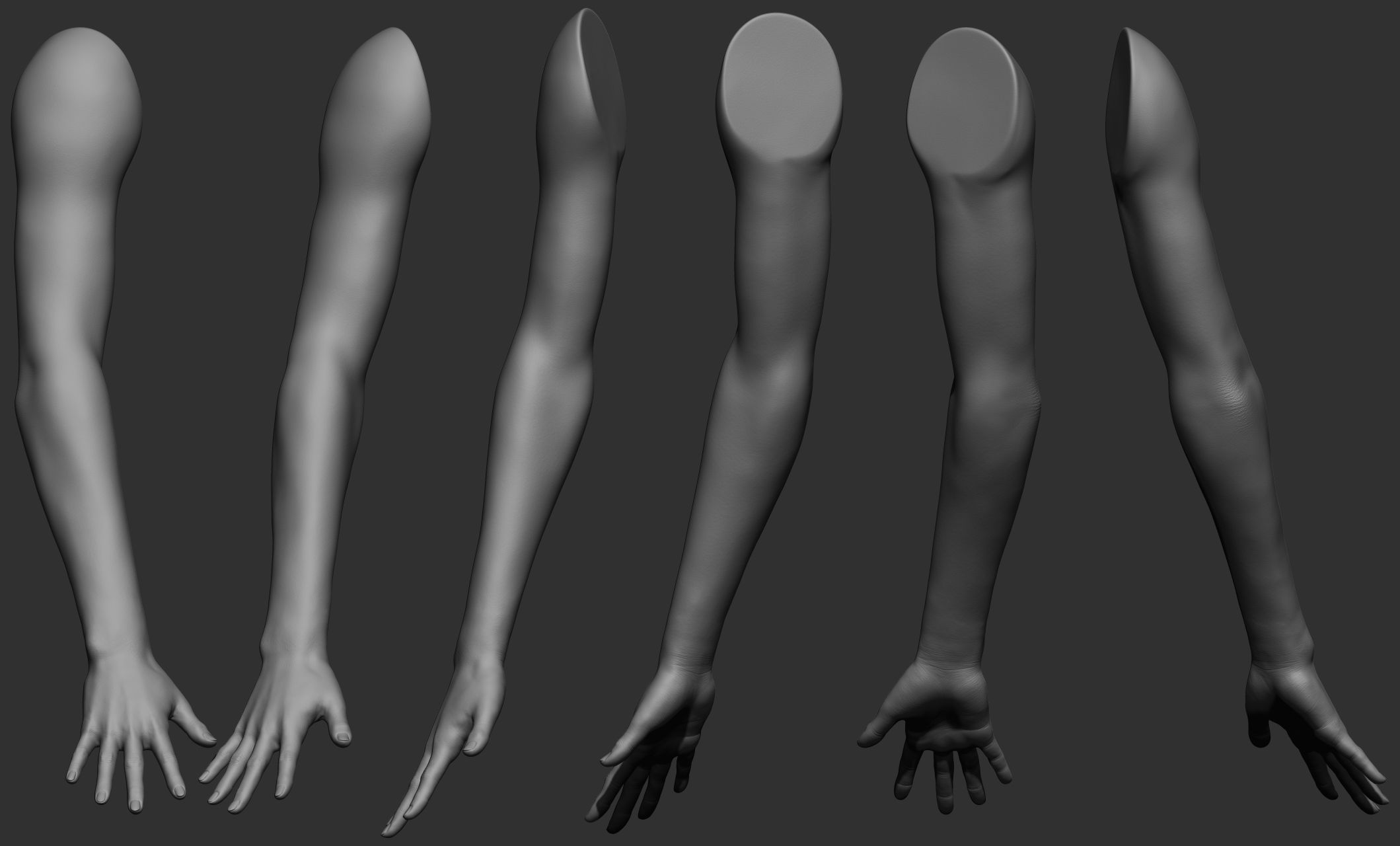 16 female arm poses 3D model | CGTrader