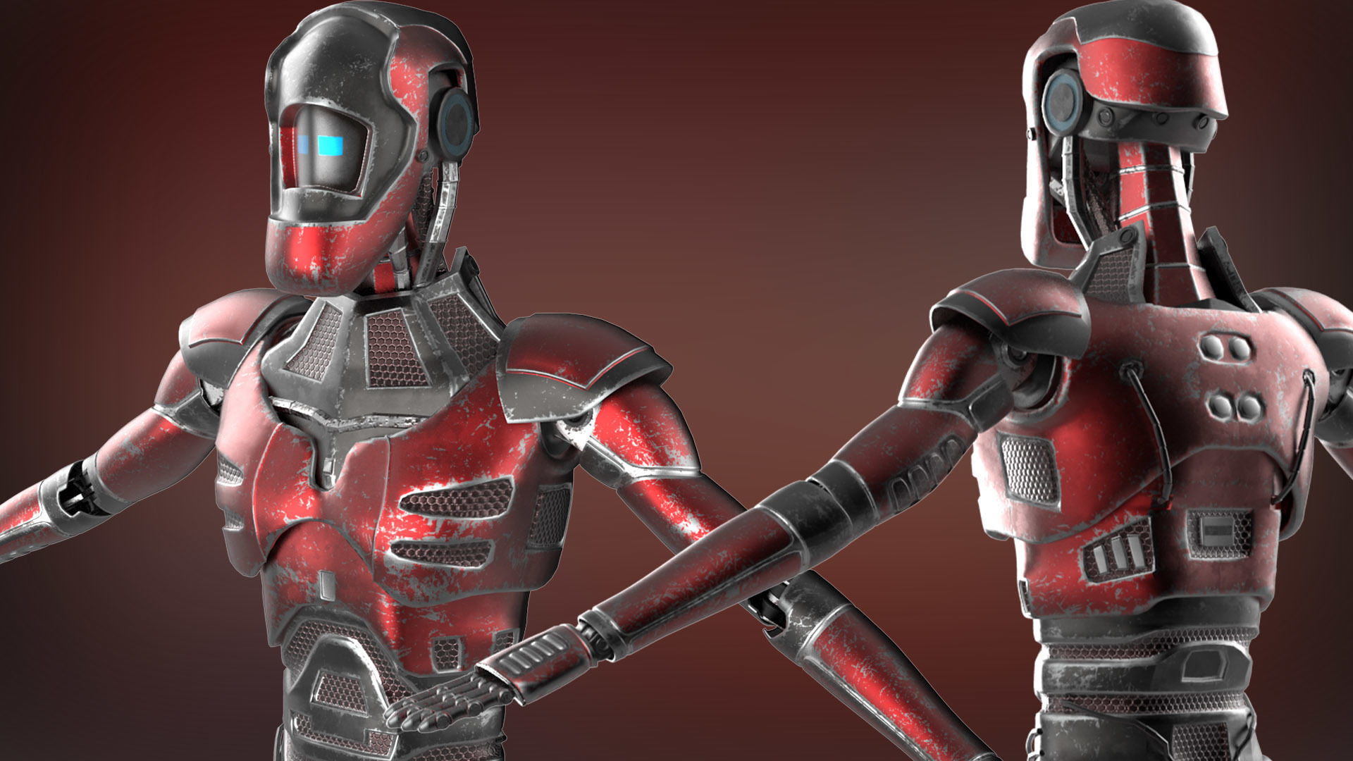 3D model Scifi Robot Concept with Realistic Texture VR / AR / low-poly ...