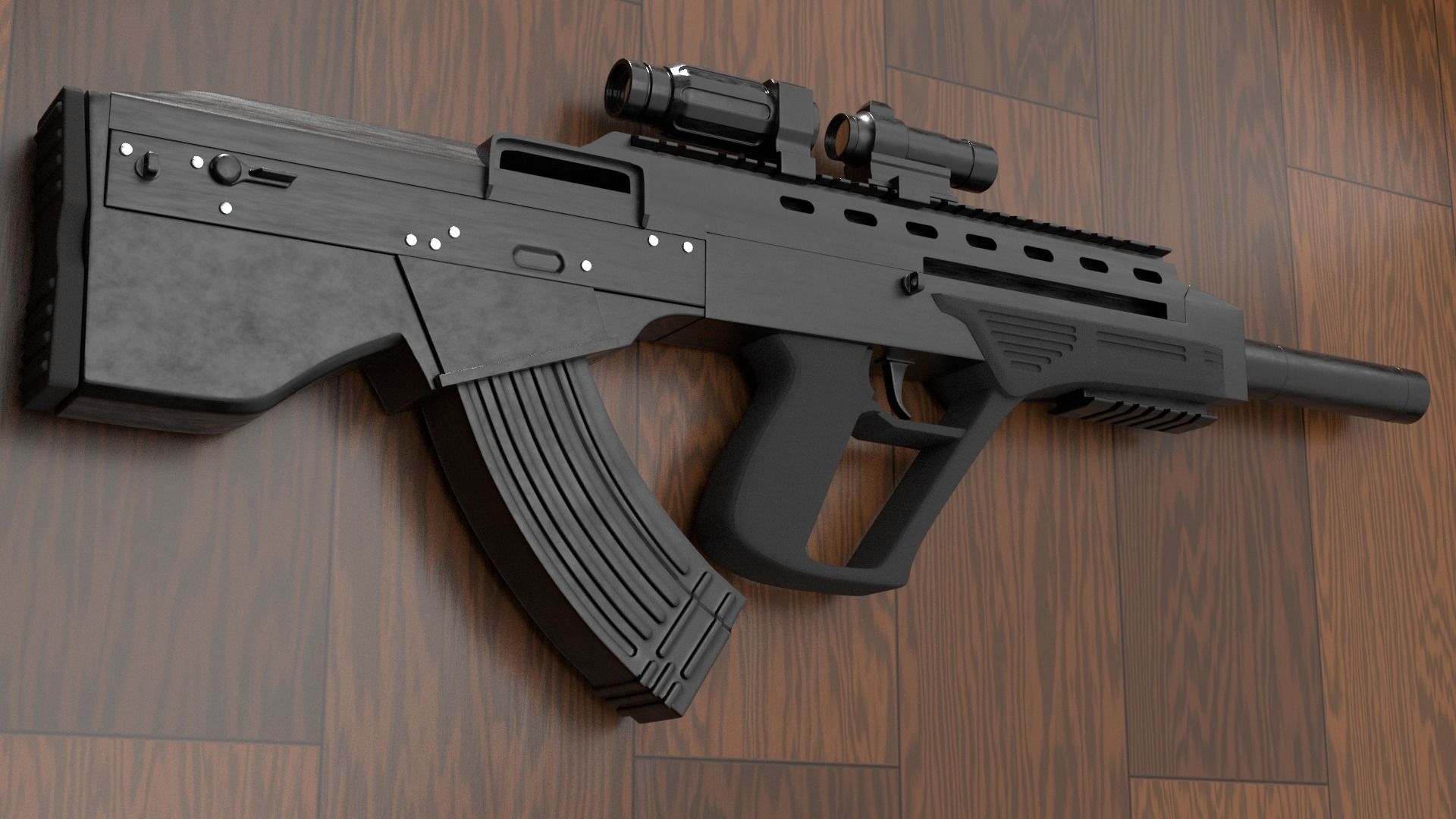 MALUK Ukrainian bullpup assault rifle 3D model | CGTrader