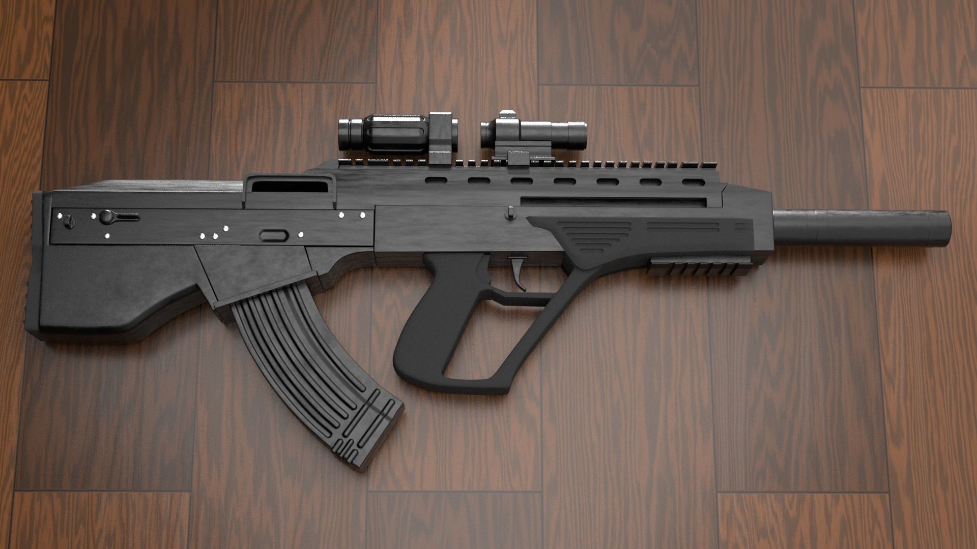 MALUK Ukrainian bullpup assault rifle 3D model | CGTrader