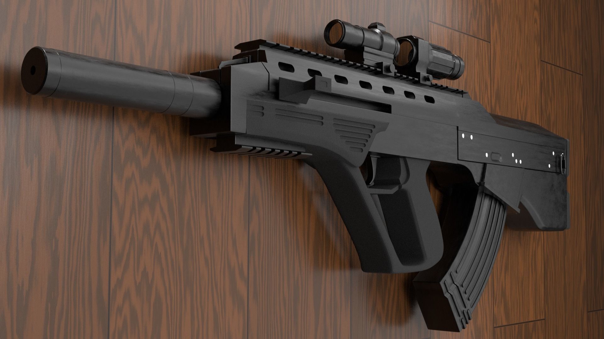 MALUK Ukrainian bullpup assault rifle 3D model | CGTrader