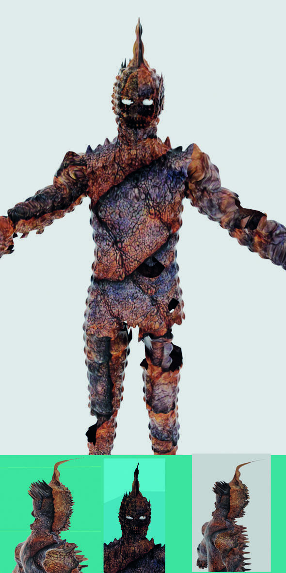 3D model 3D Fish Man Character And 75 Animation VR / AR / low-poly ...