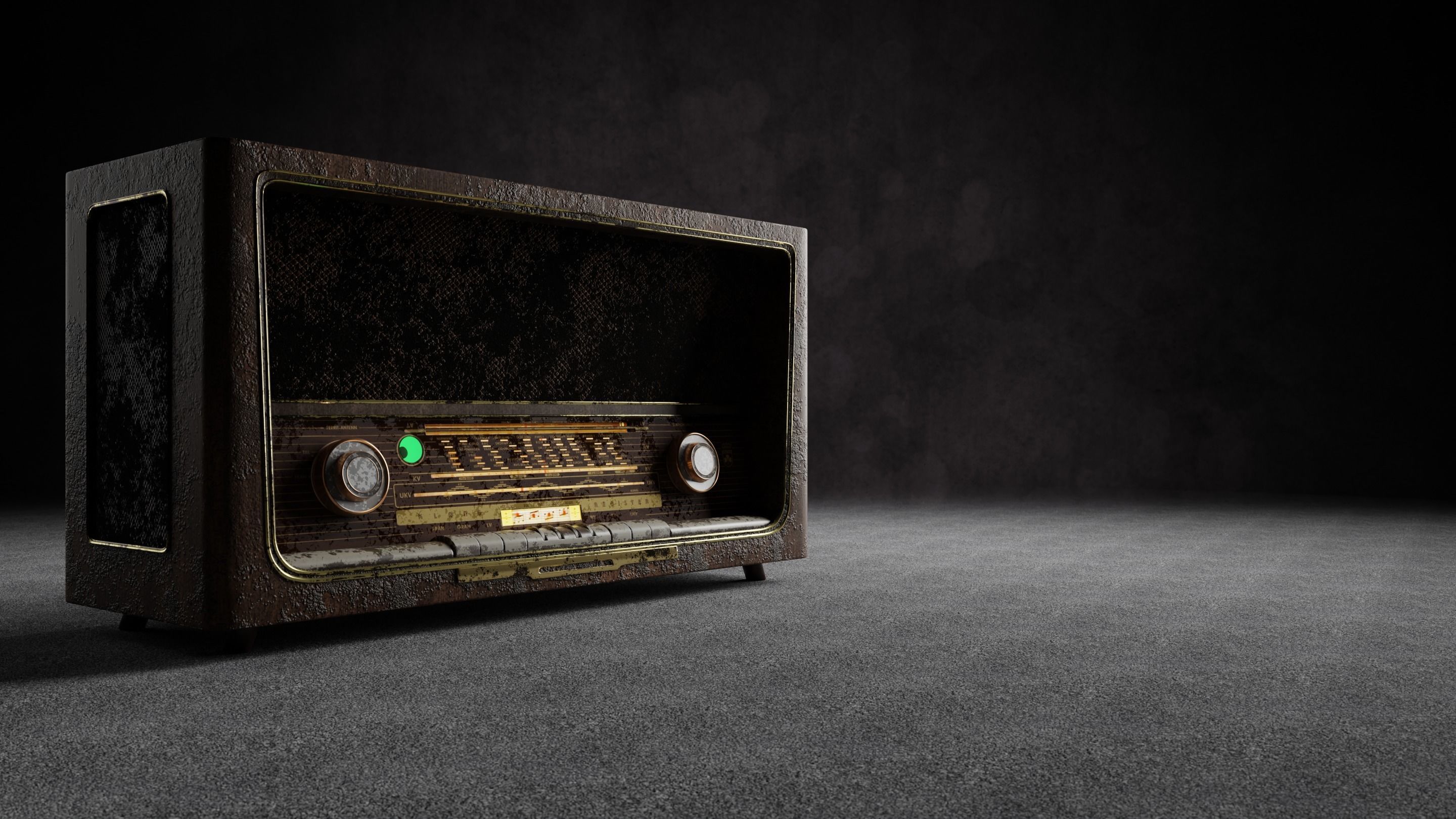3D model Vintage Radio Clean and Dirty version VR / AR / low-poly ...