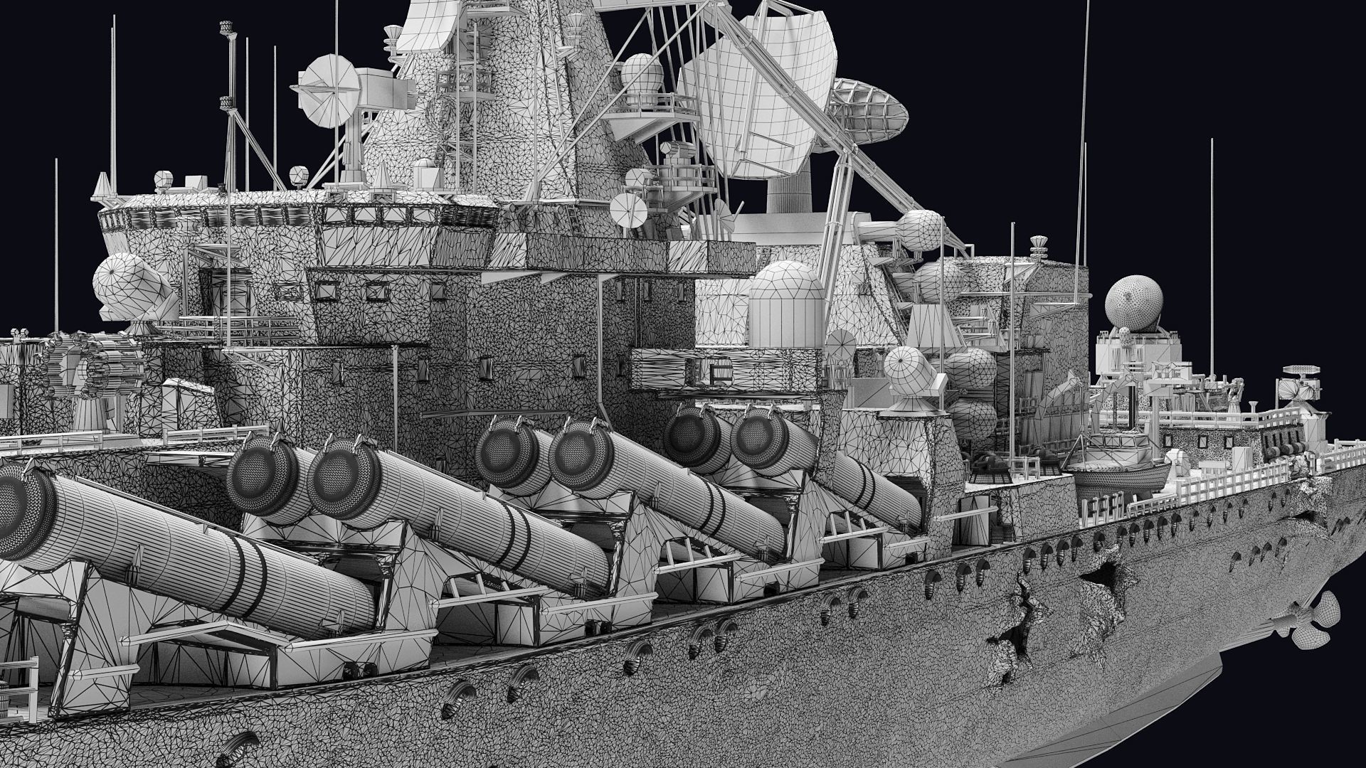 Russian warship 3D model 3D printable | CGTrader