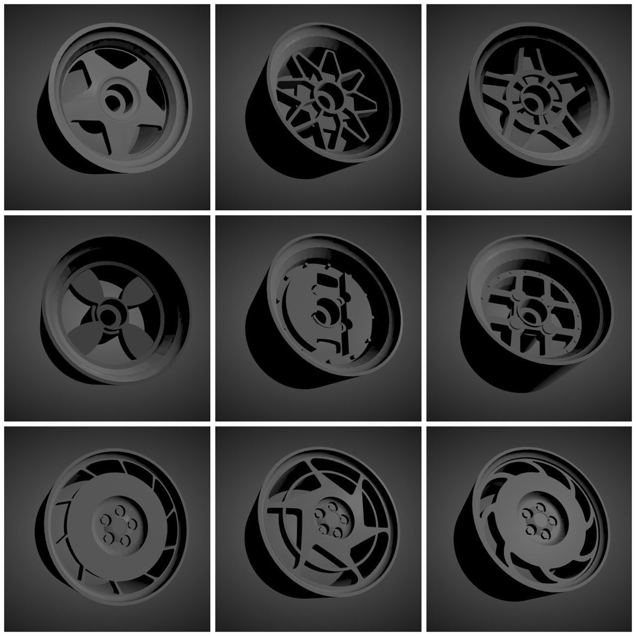 More than 385 Classic rims with Brakes and tires for Hot Wheels 3D ...