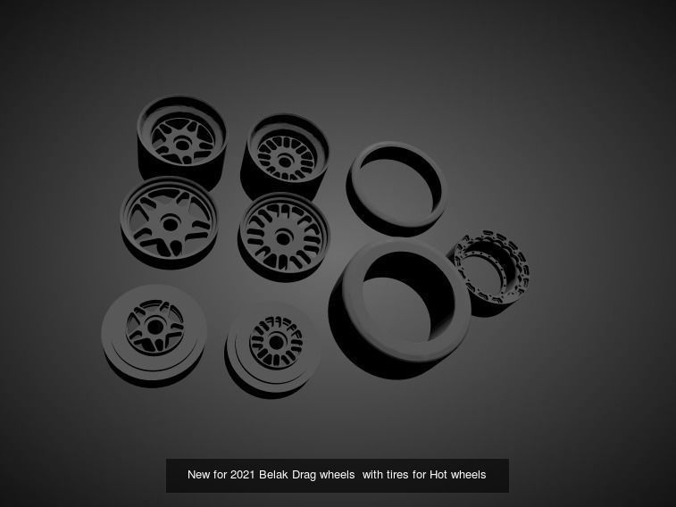 More than 385 Classic rims with Brakes and tires for Hot Wheels 3D ...