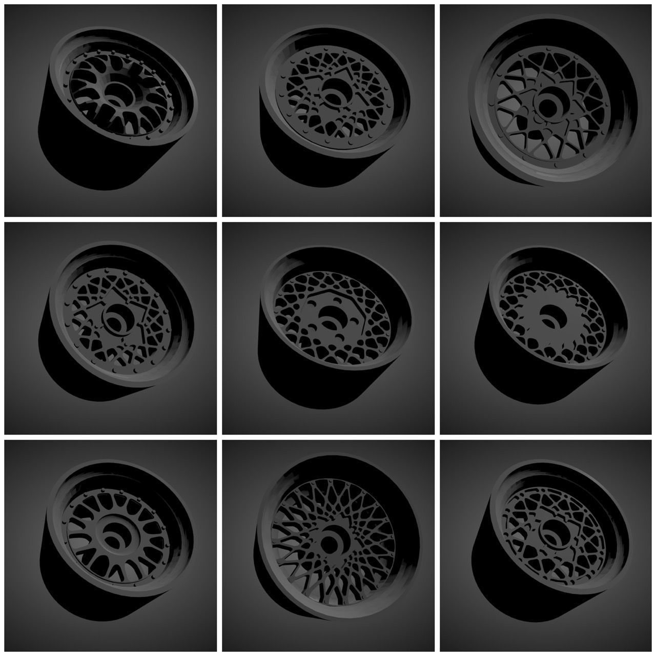 More than 385 Classic rims with Brakes and tires for Hot Wheels 3D ...