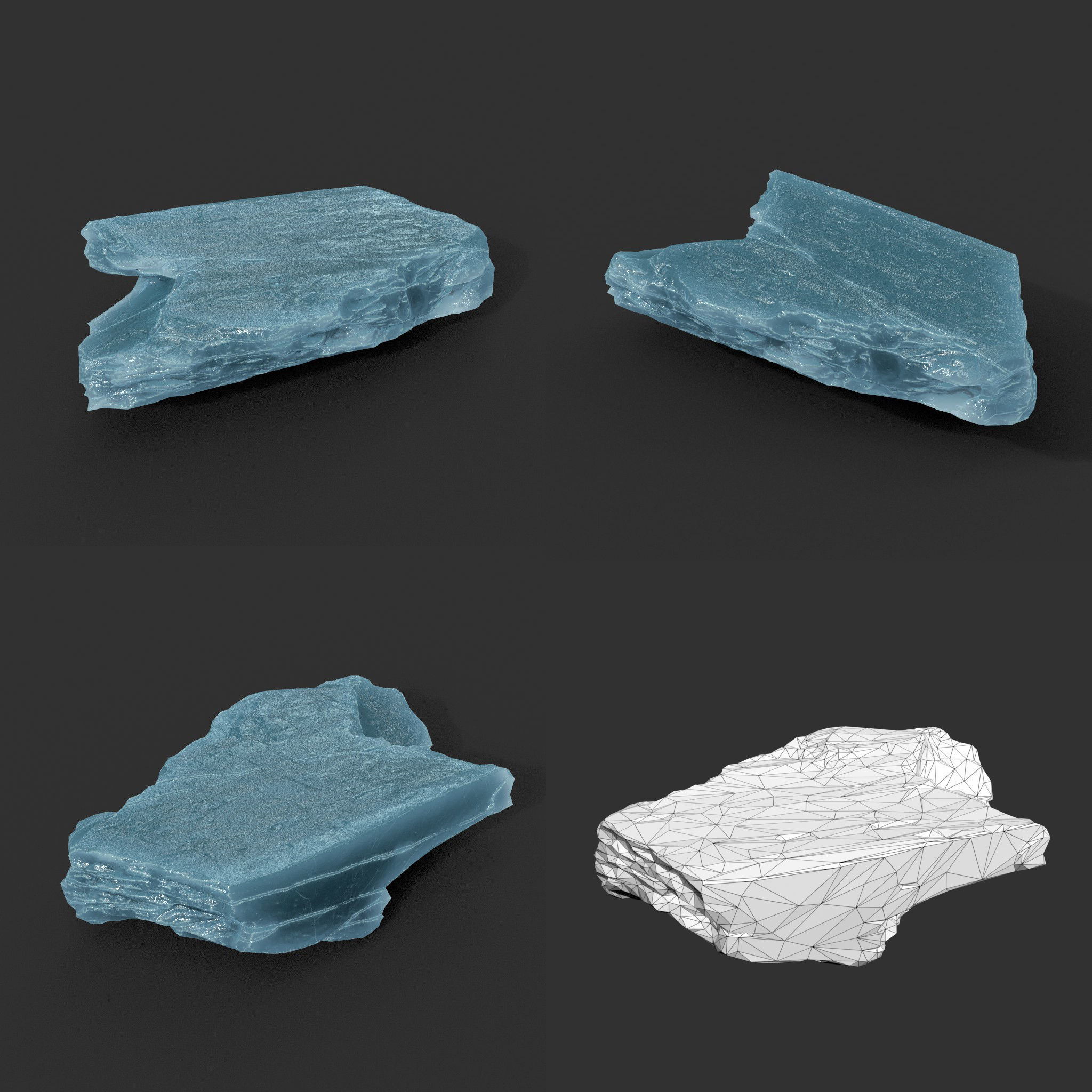 3D model Casual Ice Block 220706 - Ultra HD 16K Textures VR / AR / low ...