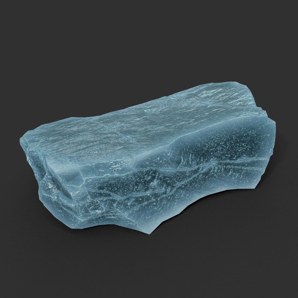 3D model Casual Ice Block 220706 - Ultra HD 16K Textures VR / AR / low ...