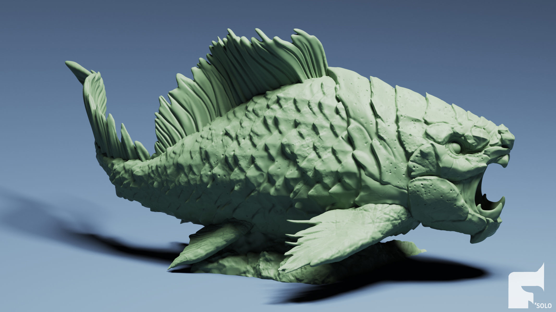 Dunkleosteus Monster 3D model 3D printable | CGTrader