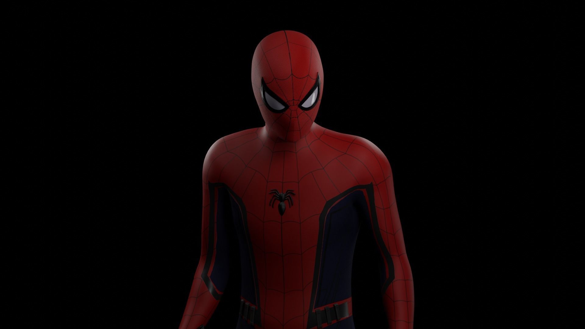 Spider-Man Civil War Prototype Suit 3D model rigged | CGTrader