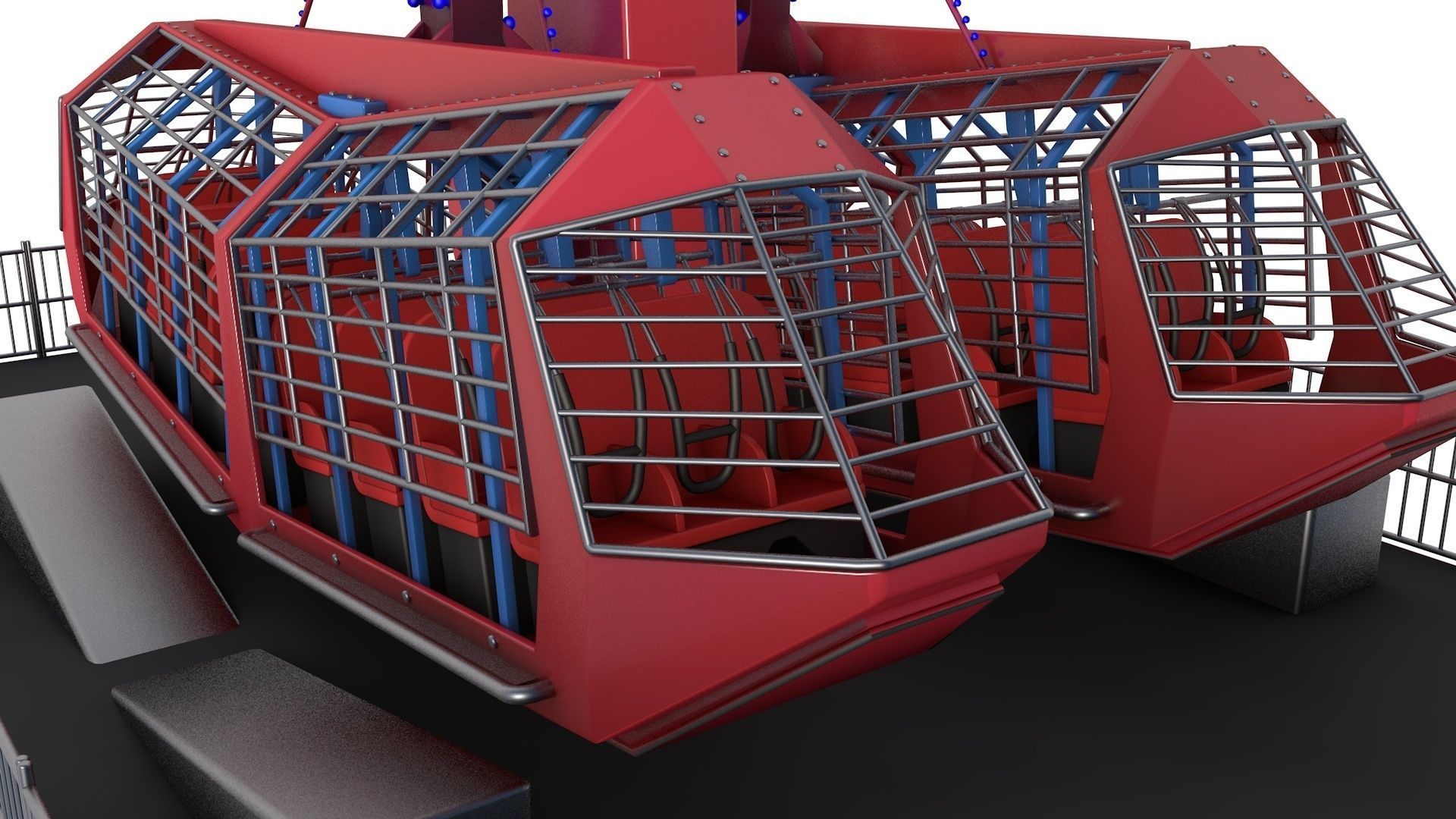 Kamikaze Ranger Ride Attraction 3D model | CGTrader