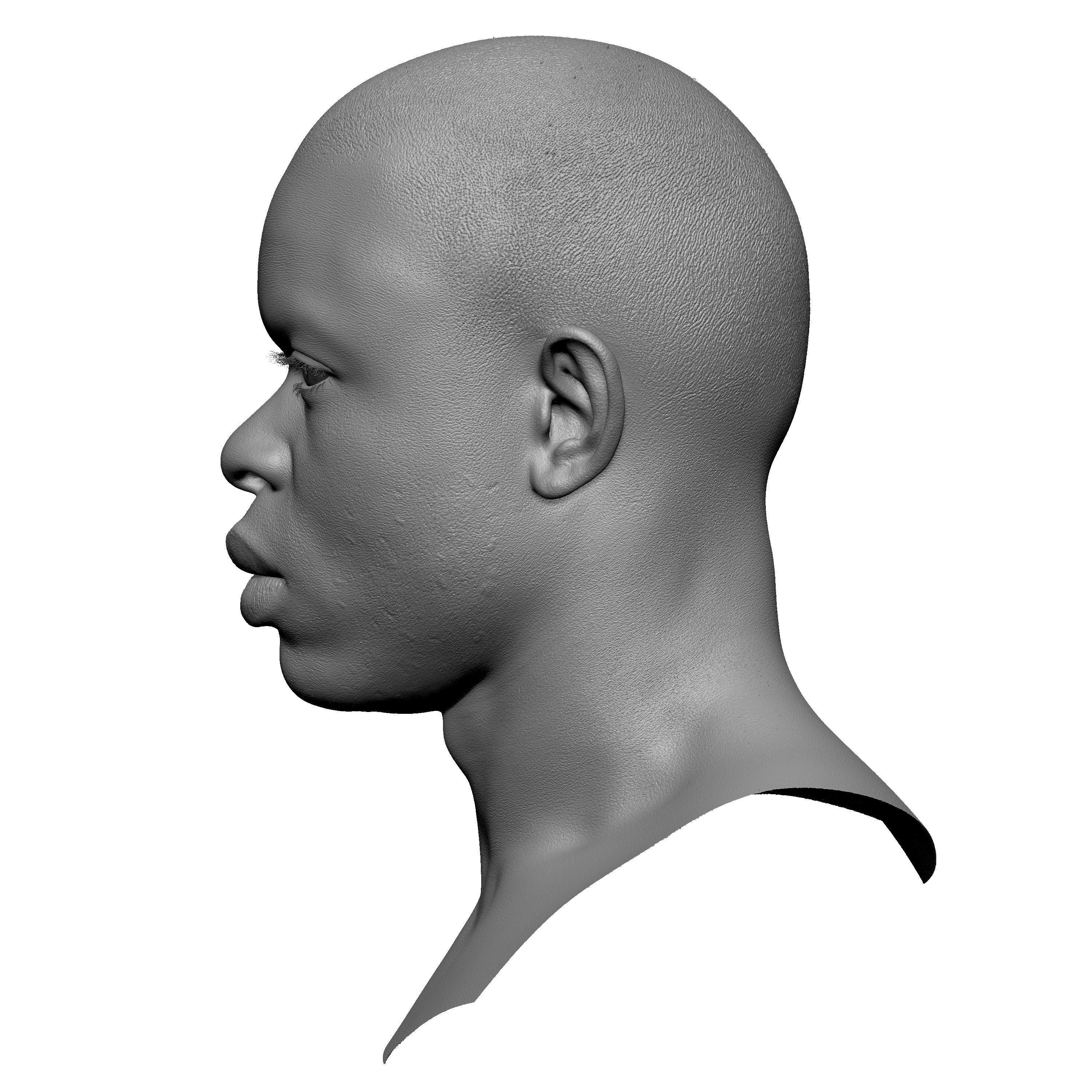 Retopologized Head Scan Denton Allen 3D model | CGTrader
