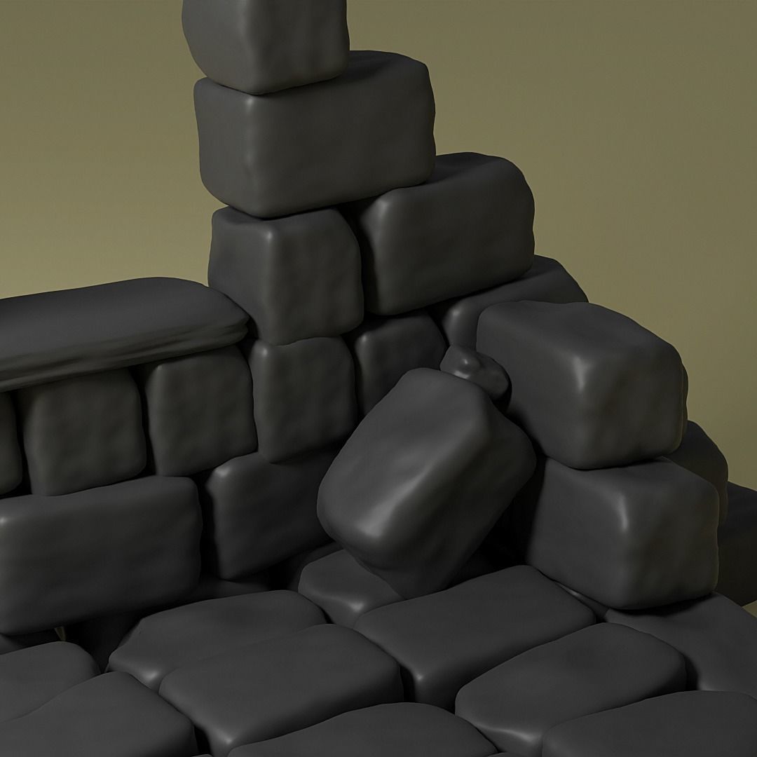 warhammer 40k ruin wall terrain free 3D model 3D printable | CGTrader