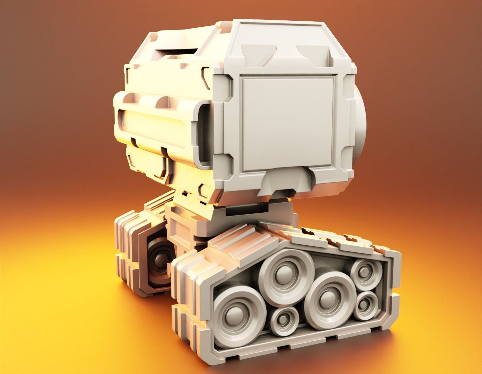 Robo-Tank 3D Print model robot with speakers 3D model 3D printable ...