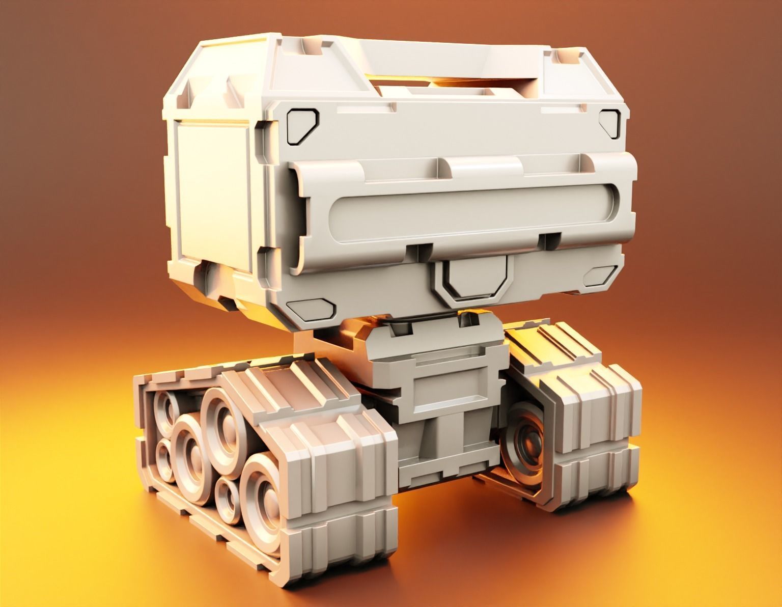 Robo-Tank 3D Print model robot with speakers 3D model 3D printable ...