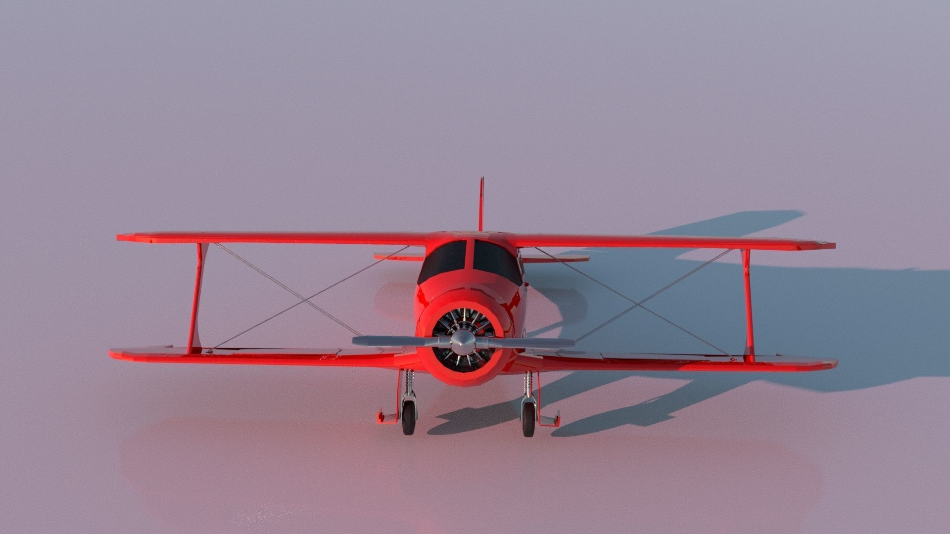 Airplane Beechcraft Model 17 Staggerwing free VR / AR / low-poly 3D ...
