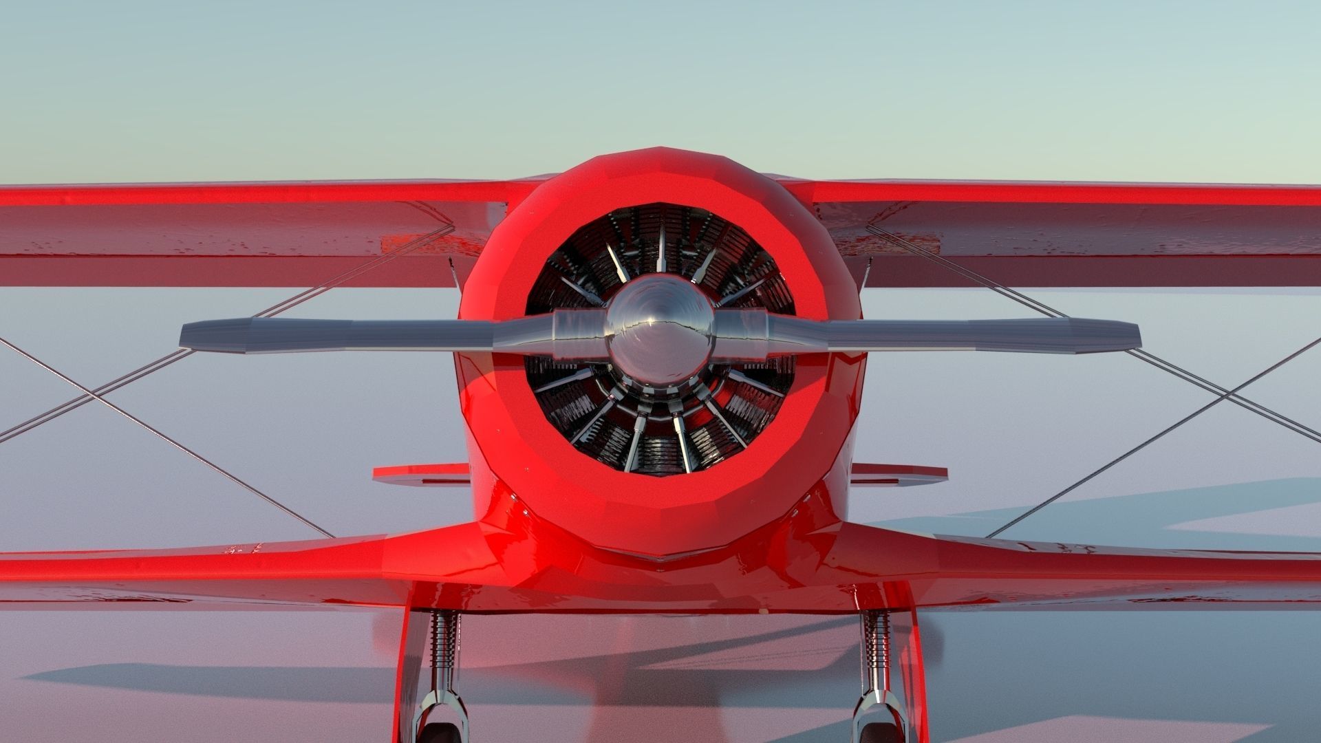 Airplane Beechcraft Model 17 Staggerwing free VR / AR / low-poly 3D ...