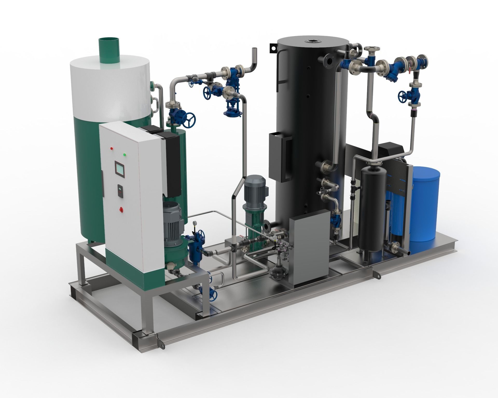 FIRED STEAM GENERATOR SKID 3D model | CGTrader