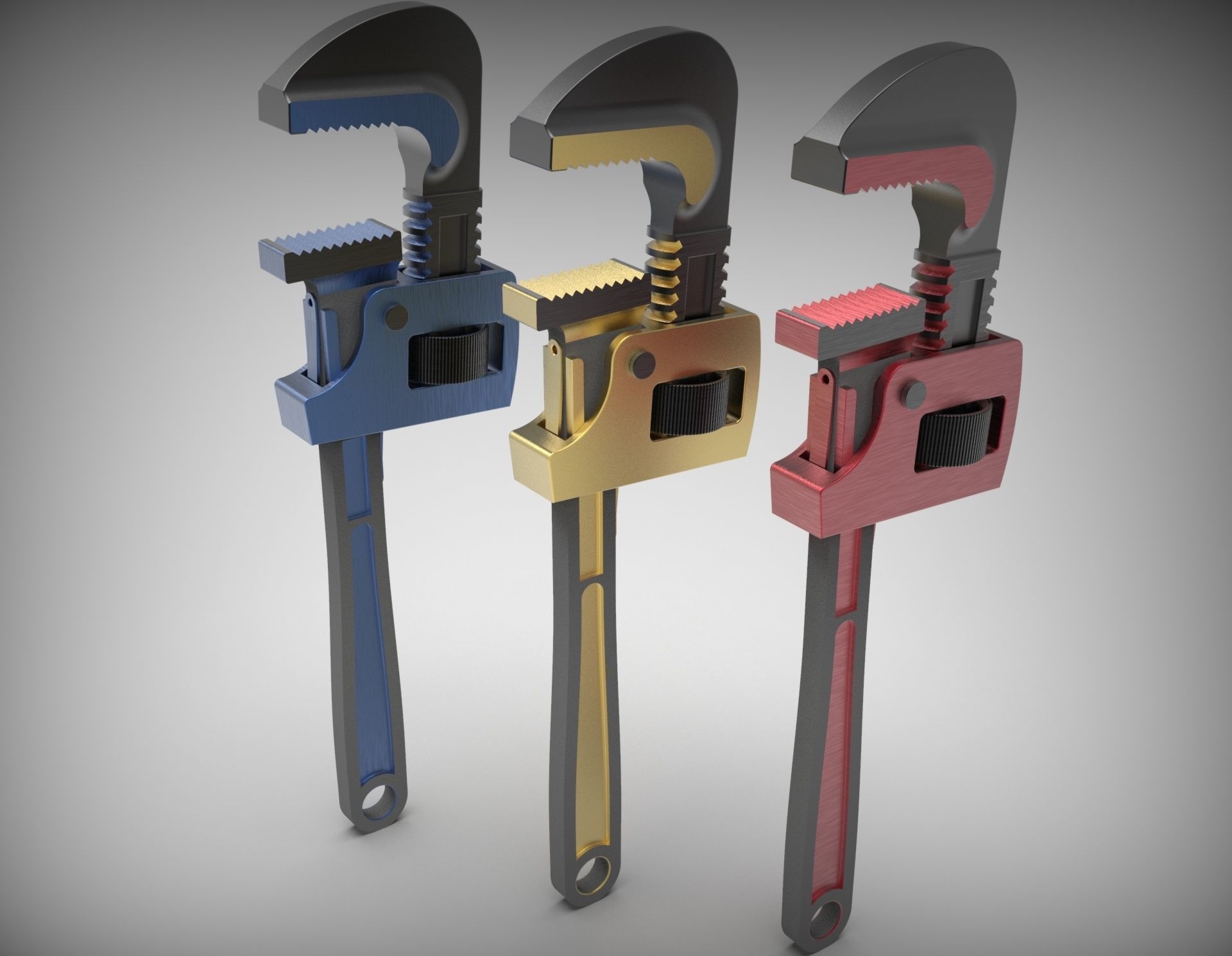 Adjustable Pipe Wrench 3D model | CGTrader