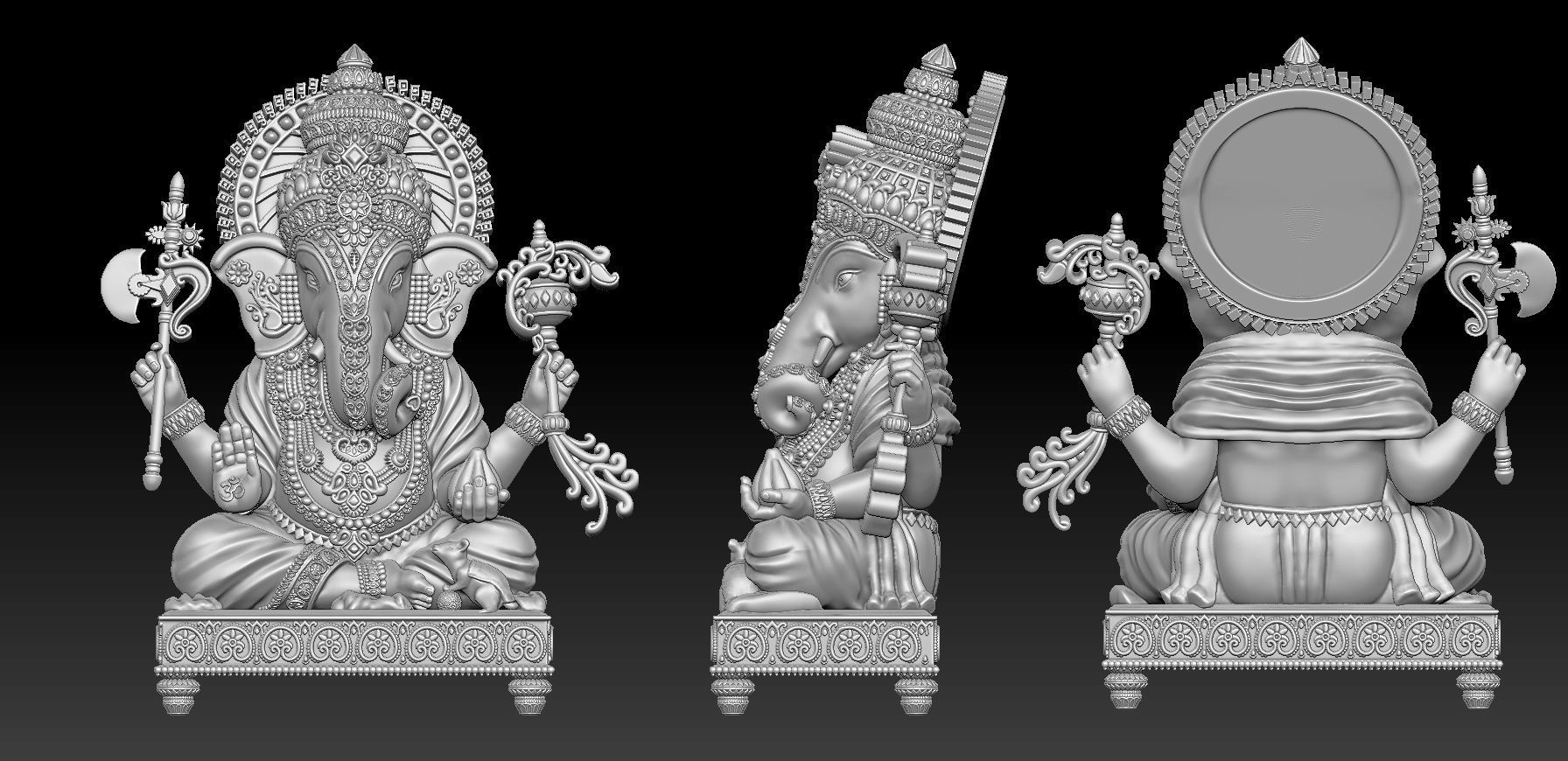 Ganesha statue of 3D model 3D printable | CGTrader