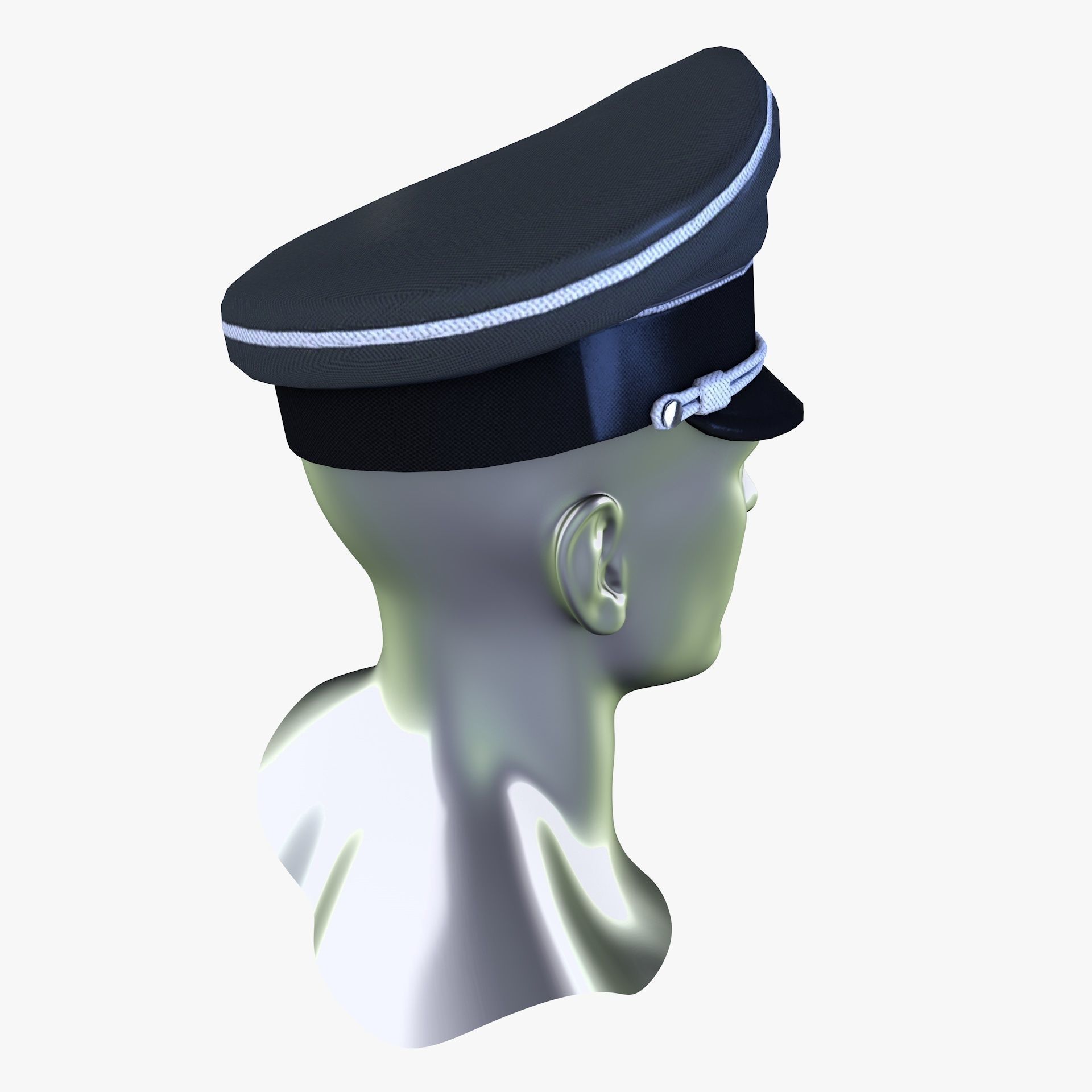 3D model WWII SS German Officer Cap Low Poly VR / AR / low-poly | CGTrader