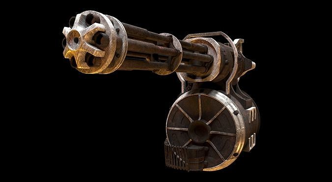 Mini Machine Gun 3D model | CGTrader