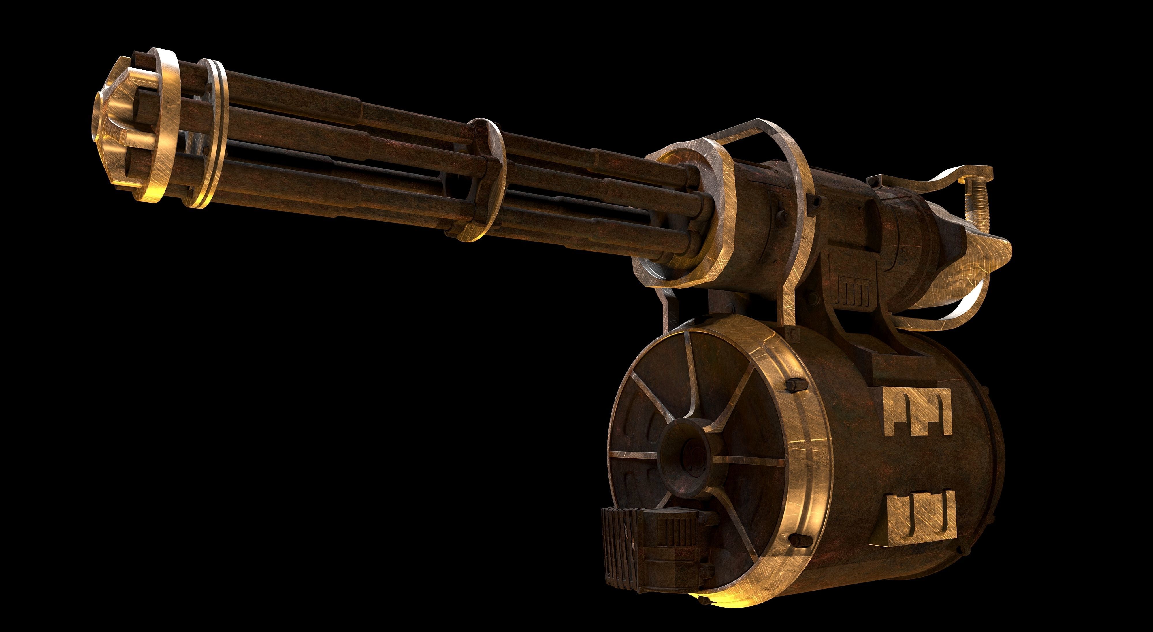 Mini Machine Gun 3D model | CGTrader