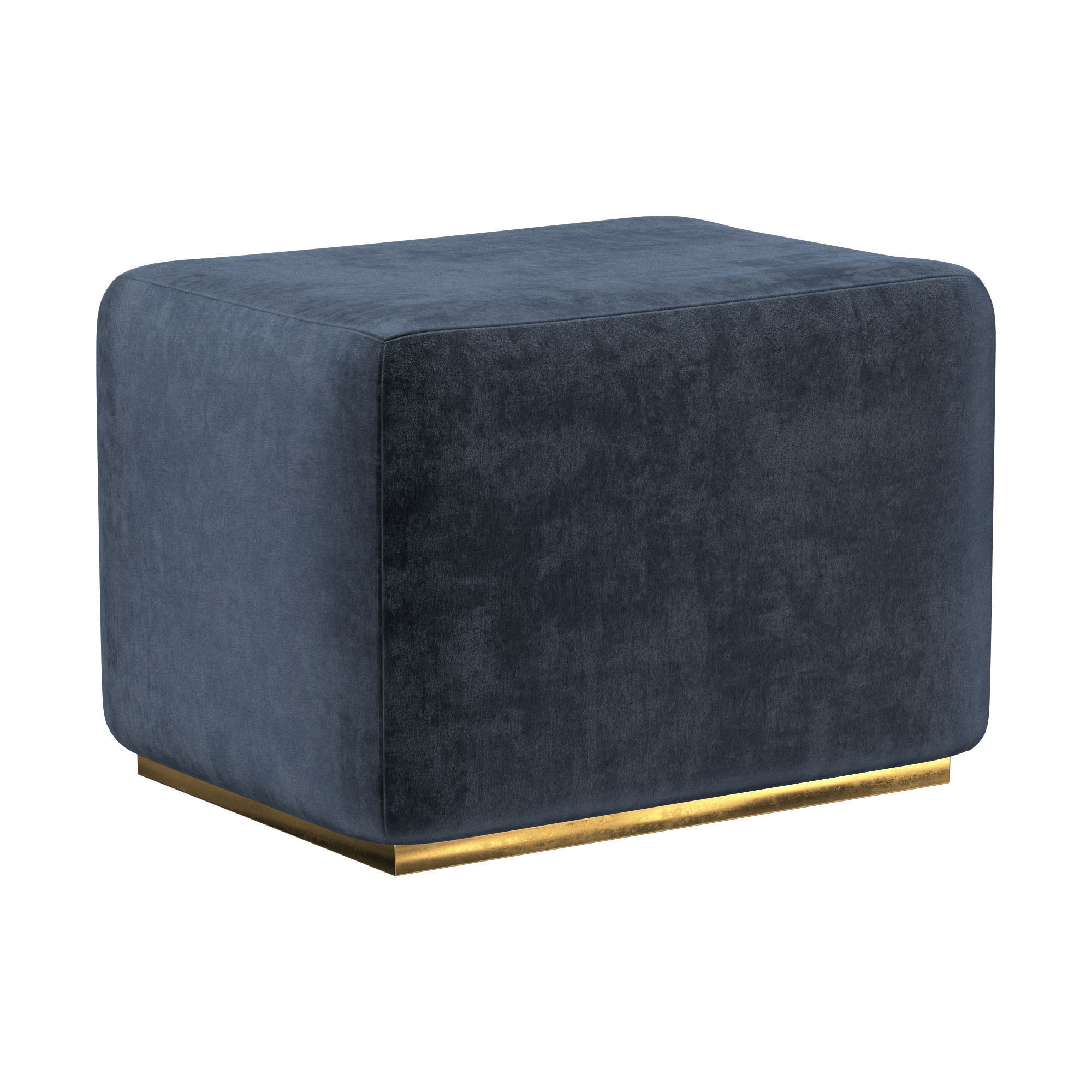 REX RECTANGULAR OTTOMAN - METAL BASE 3D model | CGTrader