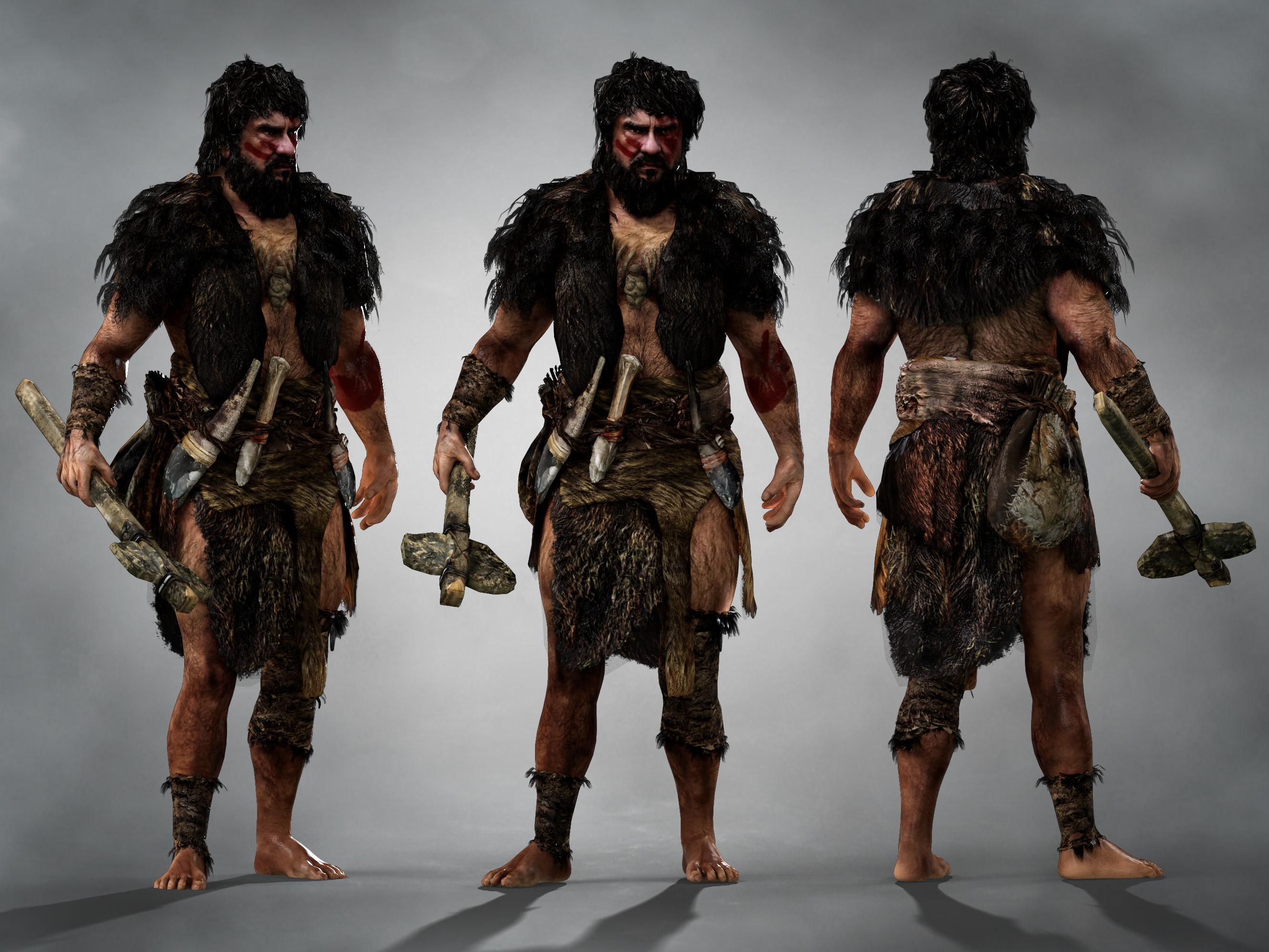 3D model Caveman VR / AR / low-poly rigged | CGTrader