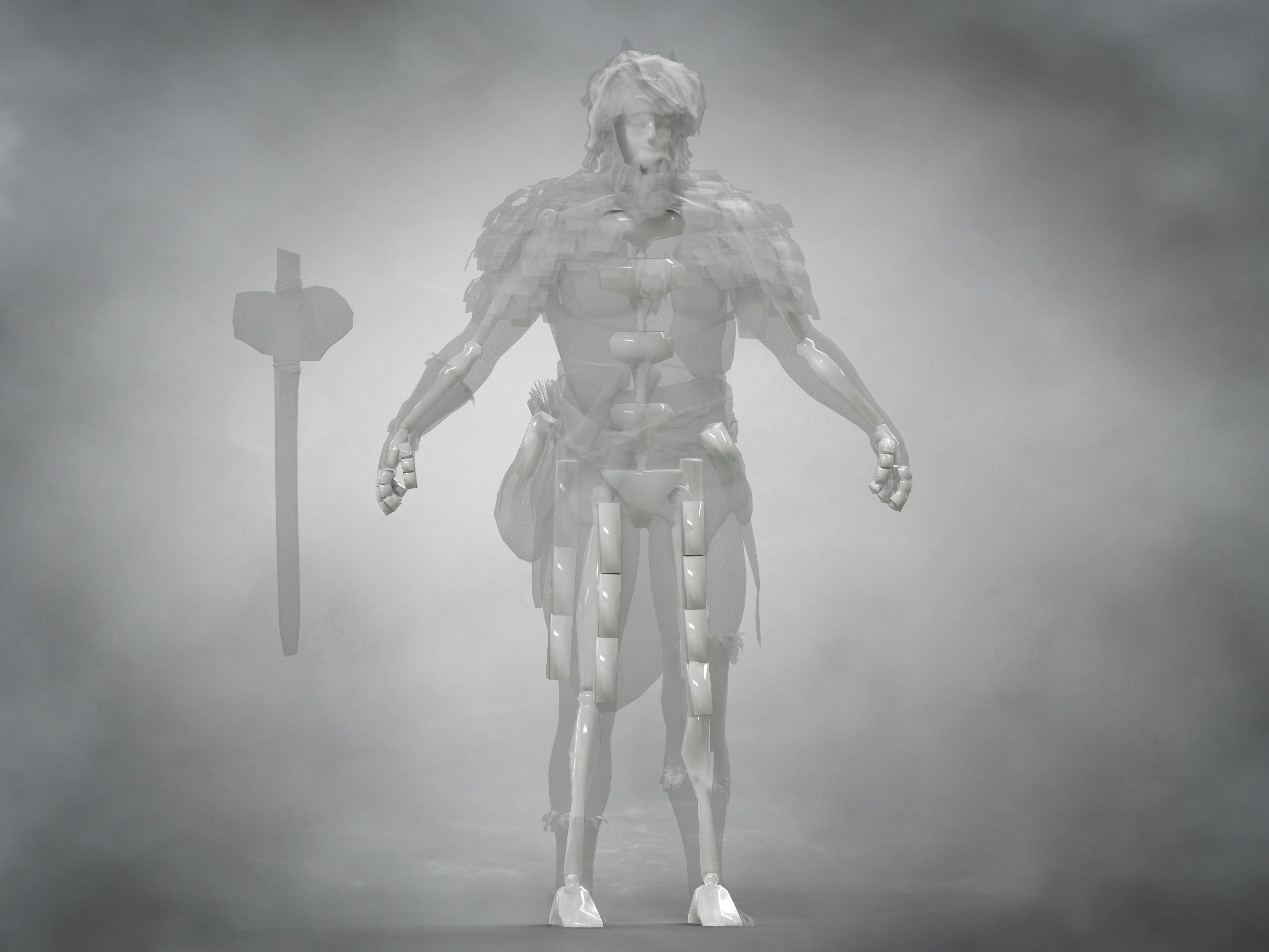 3D model Caveman VR / AR / low-poly rigged | CGTrader