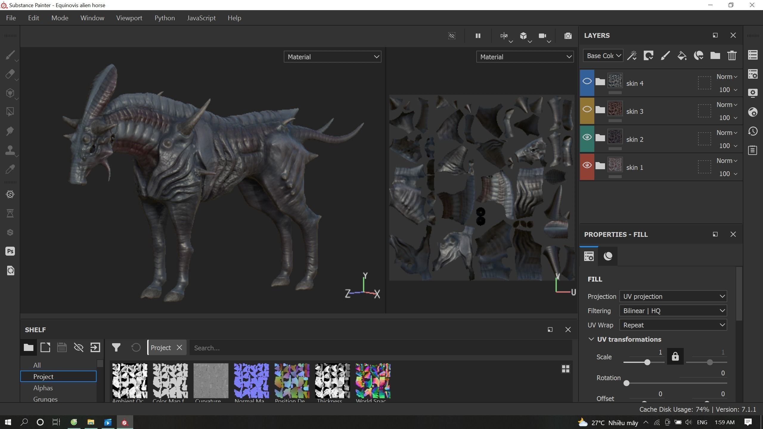 3D model Alien horse creature VR / AR / low-poly | CGTrader