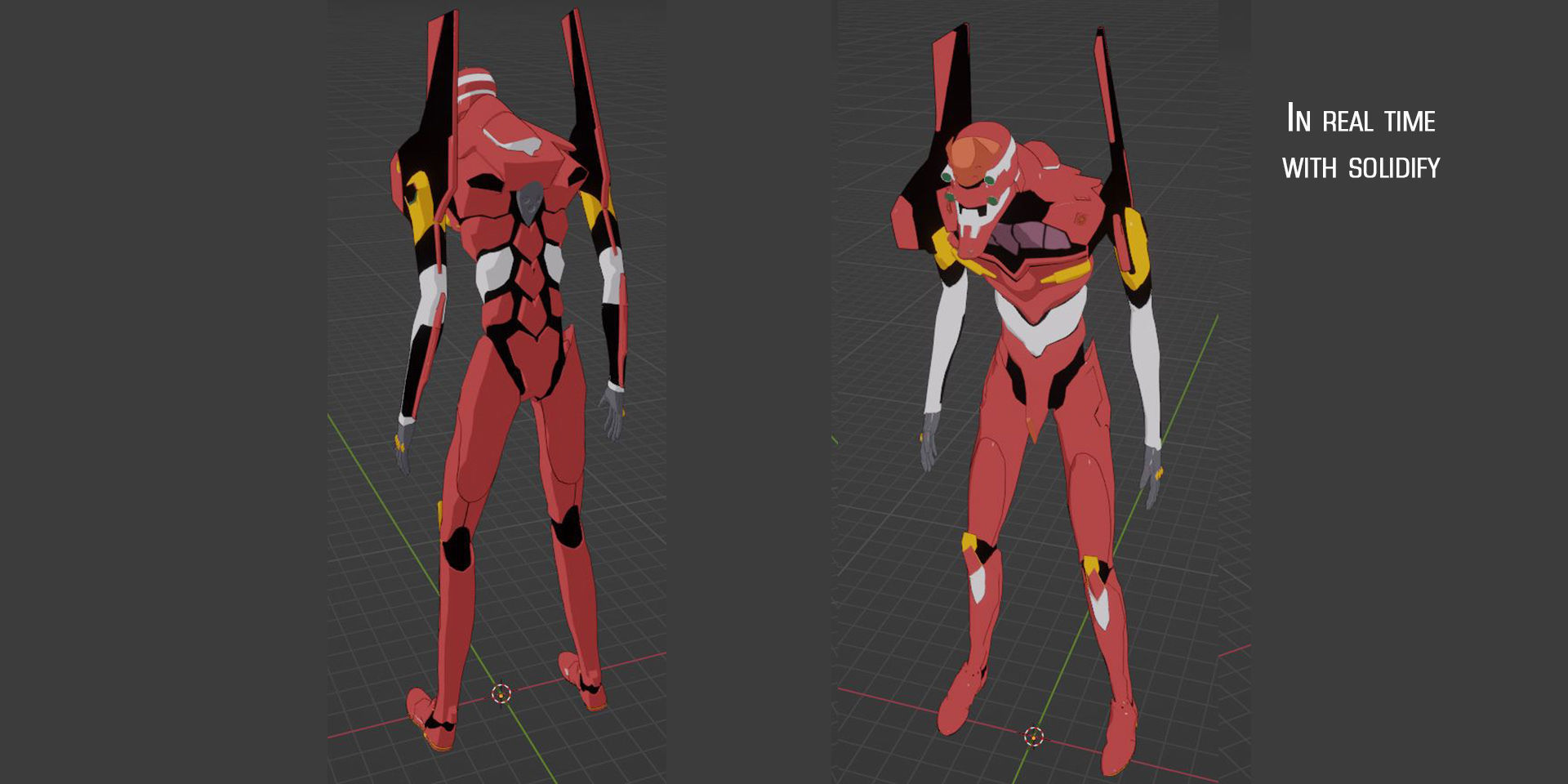 3D model Rigged EVA 02 Unit Neon Genesis Evangelion Low-poly VR / AR ...