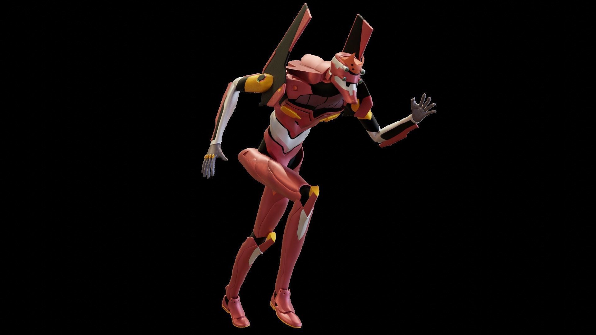 3D model Rigged EVA 02 Unit Neon Genesis Evangelion Low-poly VR / AR ...
