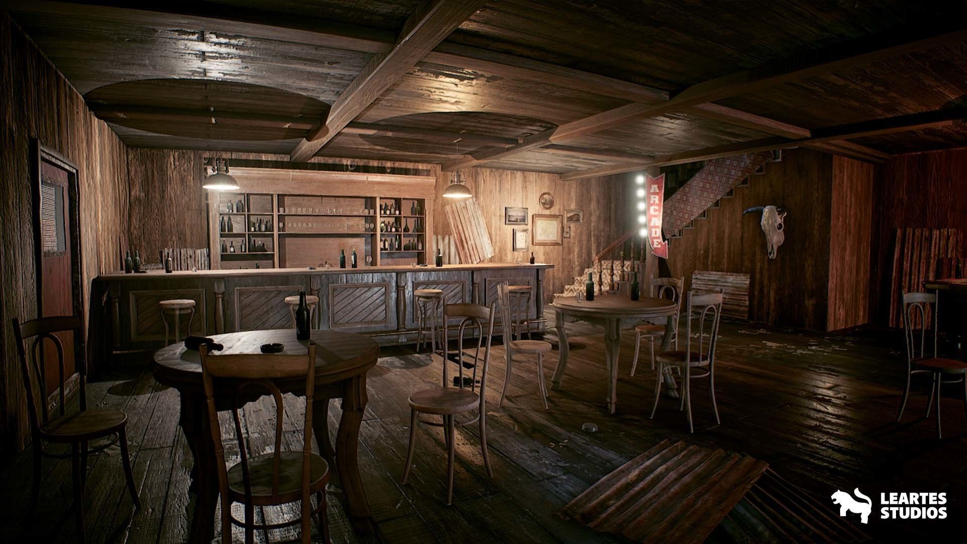 3D model Retropunk Saloon Environment VR / AR / low-poly | CGTrader
