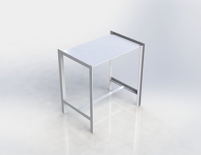 Steel Table 3D model | CGTrader