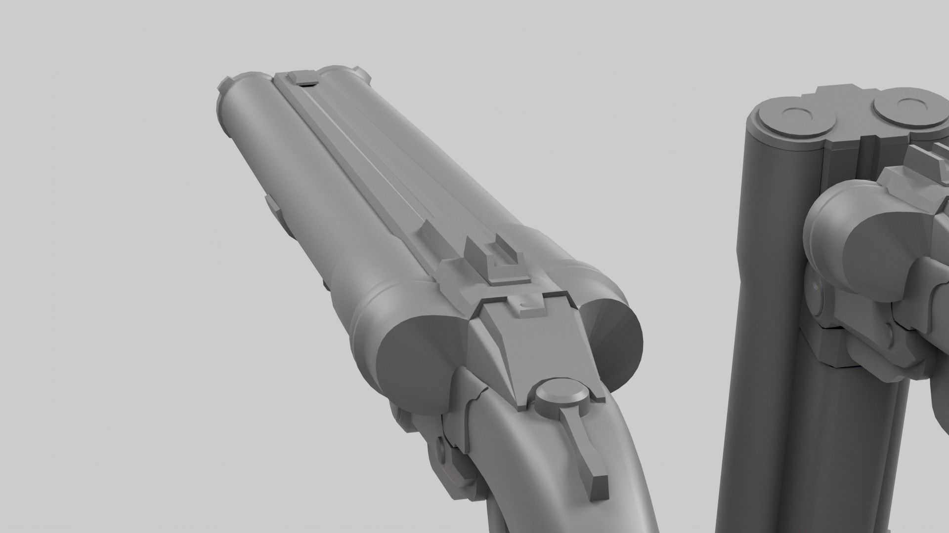 3D model super double-barrel shotgun futuristic weapon of slayer da1 VR ...