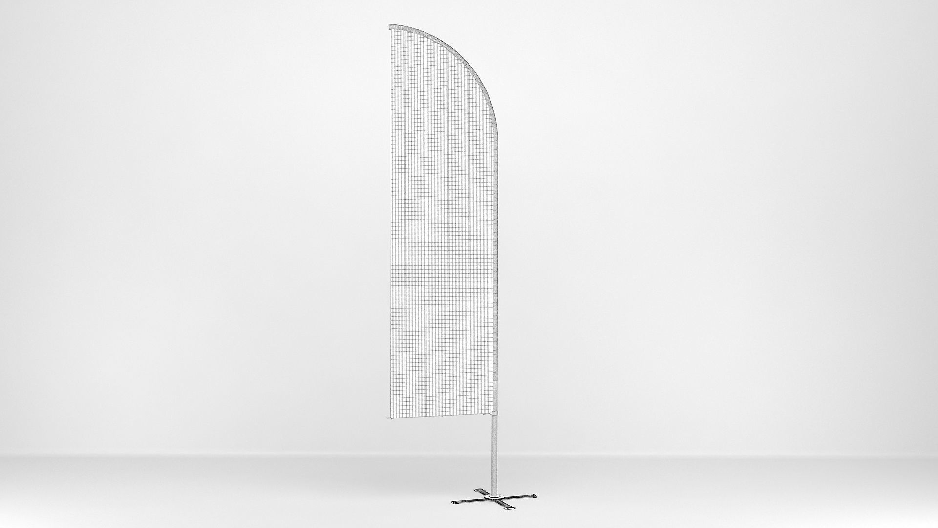 Flags banner stand 3D model | CGTrader
