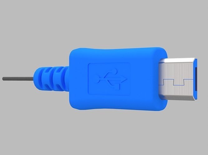 Micro USB Plug 3D model | CGTrader